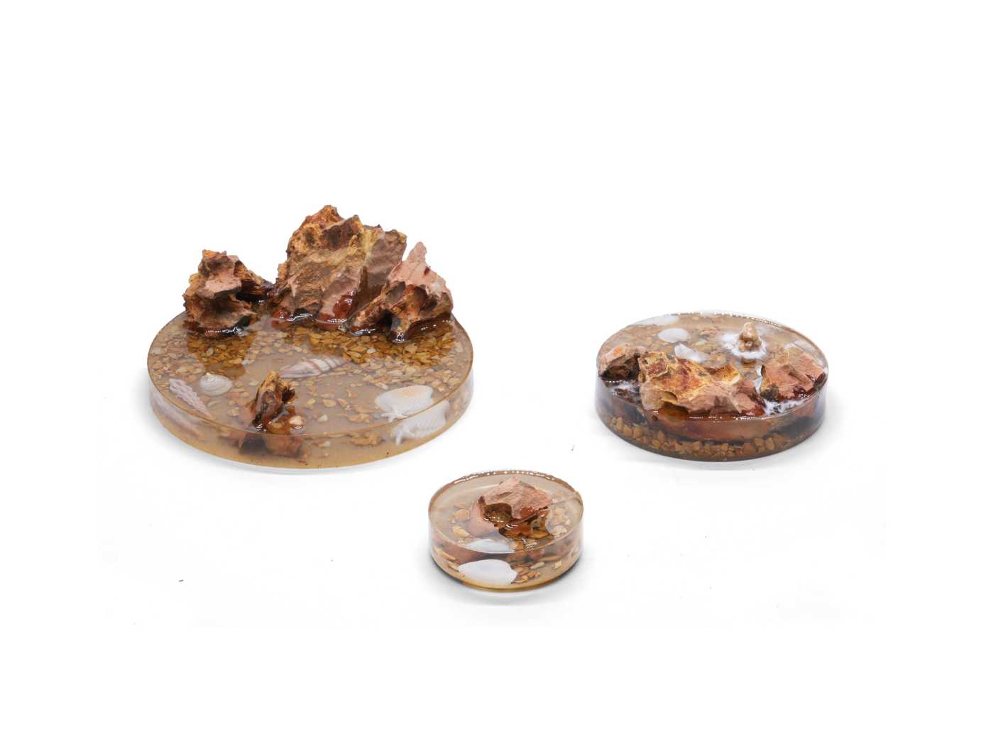 Ocean Range Disk – Handmade Terrarium Water Feature | Tropical Glass