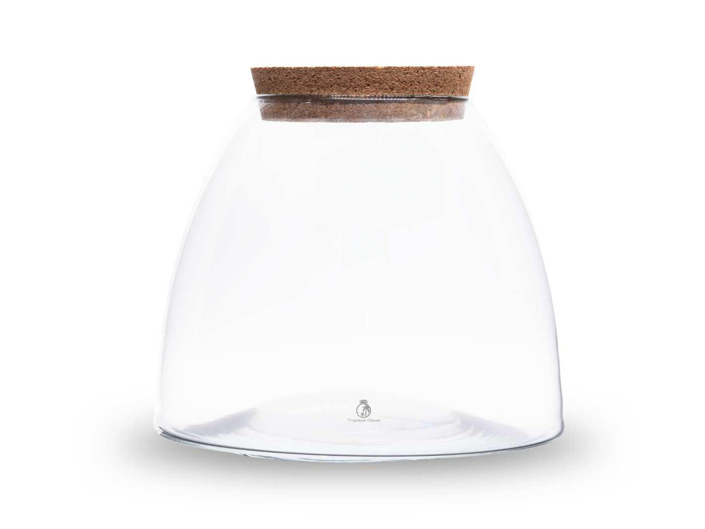 Glass Terrarium Container with Cork Lid – 20x25 cm | Tropical Glass